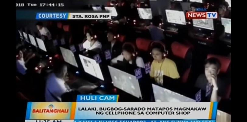 Lalaking nagnakaw ng cellphone sa computer shop, bugbog-sarado | Balitambayan