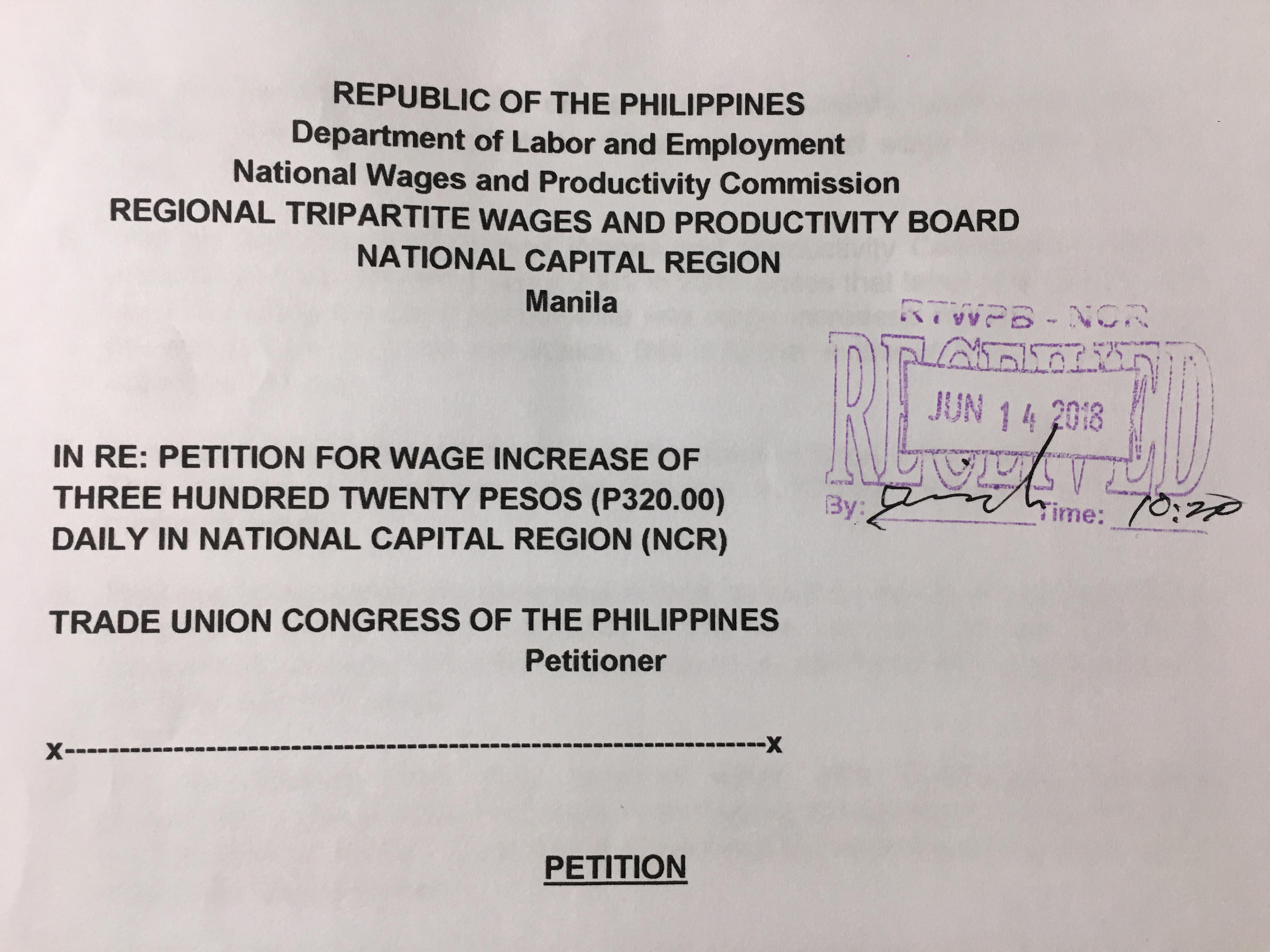 TUCP seeks P320 minimum wage hike | GMA News Online TUCP seeks P320 minimum wage hike | GMA News Online