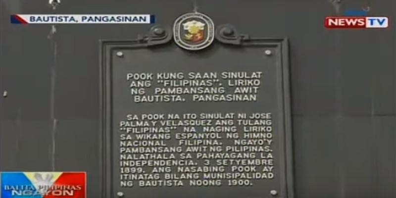 Liriko ng 'Lupang Hinirang,' isinulat ni Jose Palma sa isang nakatigil ...