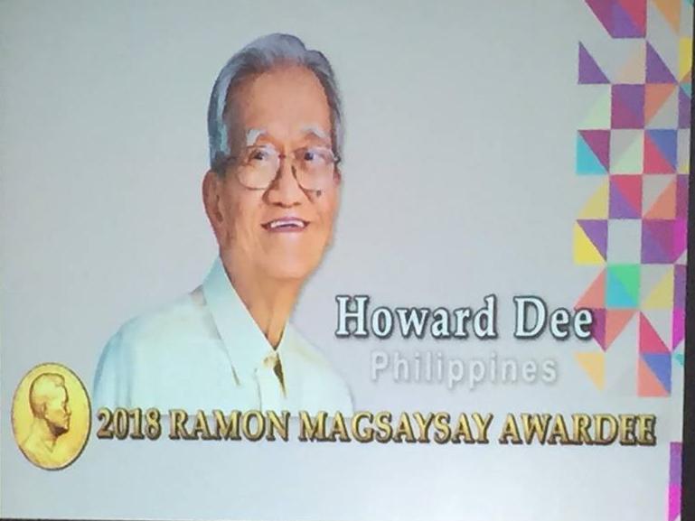 Ex-envoy Howard Dee among 2018 Ramon Magsaysay awardees | GMA News Online