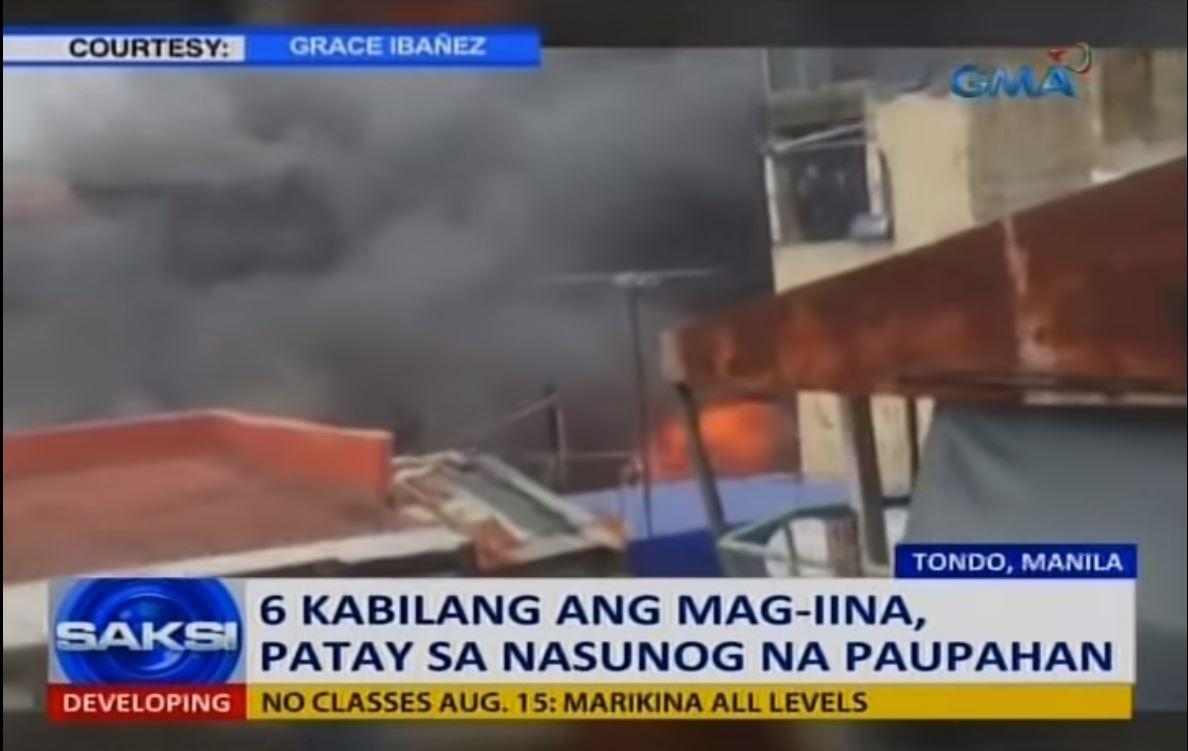 Six, including a mother and her 2 children, perish in Tondo fire | GMA ...