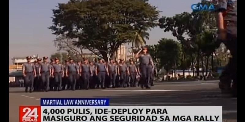 PNP deploying 4,000 for Martial Law anniversary protests | GMA News Online