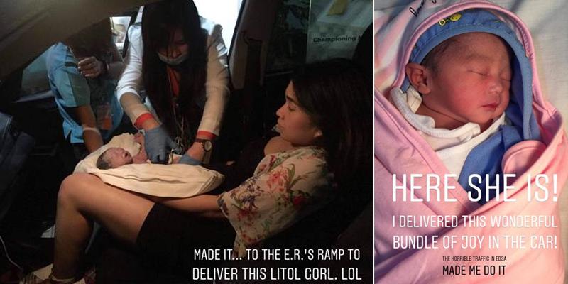 Birth inside a car: Baby's first experience in life is EDSA traffic ...