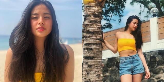 Gabbi Garcia's marigold tube top emphasizes her beautiful morena skin