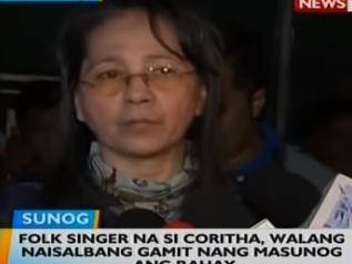 Bahay ng folk singer na si Coritha, nasunog | Balitambayan
