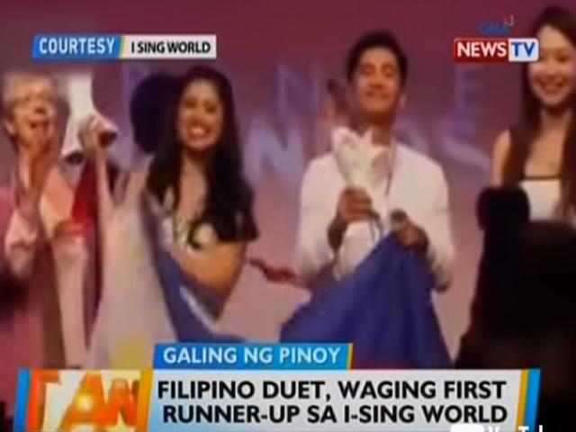 Pinoy artists, waging first runner-up sa singing competition sa Paris ...