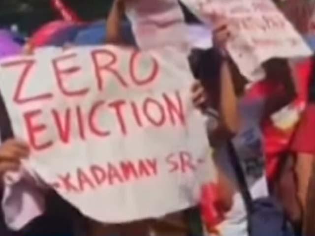 Kadamay members rally outside NHA, call for 'zero eviction' | GMA News ...