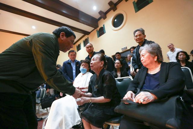 Duterte condoles with grieving family of Victor Consunji | Photos | GMA ...