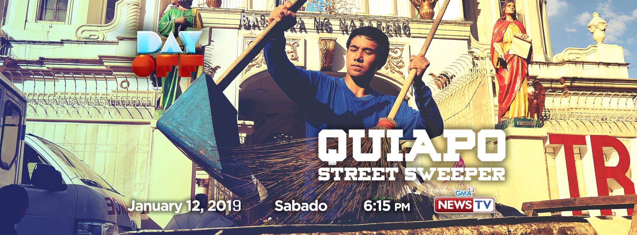 Street sweeper sa Quiapo, bibigyan ng 'Day Off' | GMA News Online