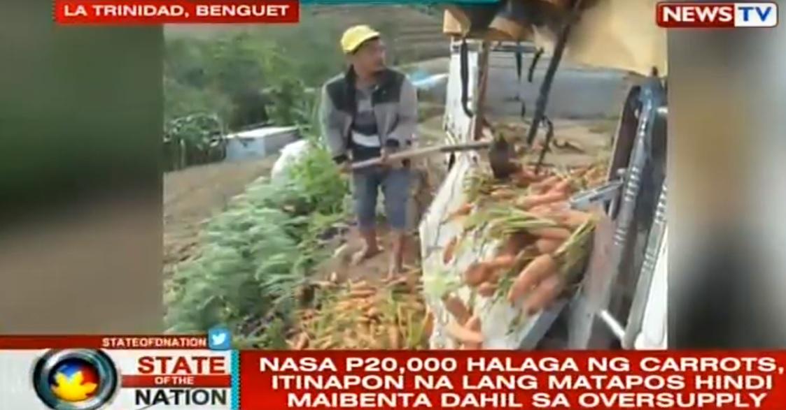 Vegetable prices drop due to oversupply; carrots dumped in Benguet ...