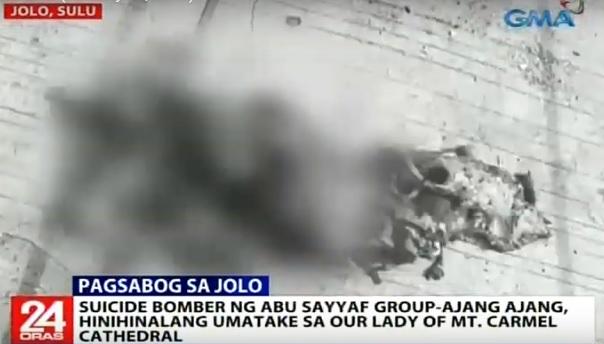 Blood, body parts lead cops to eye suicide bomber in Jolo attack | GMA ...