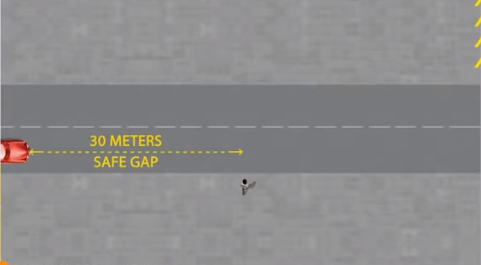 No pedestrian lane? Observe the ‘Safe Gap’ when crossing the street ...