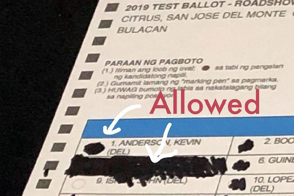 Comelec reminds voters of proper ballot shading | Photos | GMA News Online
