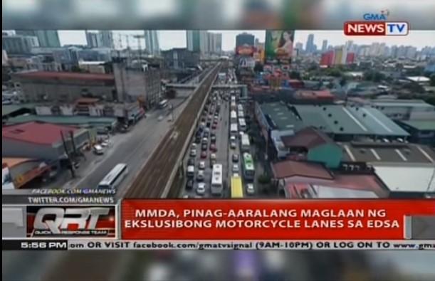 MMDA plans to give motorcycles exclusive lane on EDSA | GMA News Online
