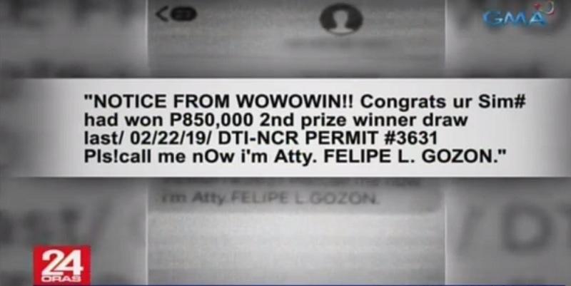 Text scam na ginagamit ang pangalan ng Wowowin at GMA Network | GMA ...
