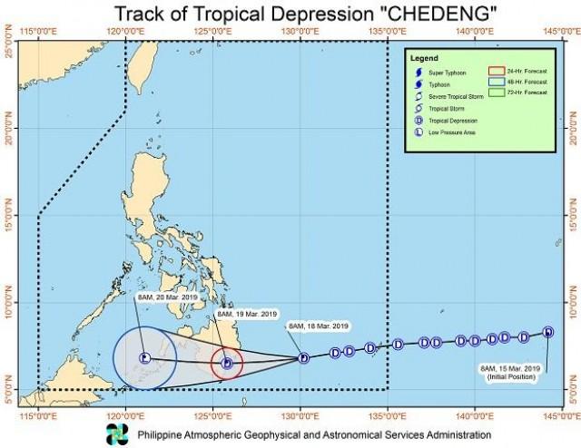 Chedeng moves closer toward Davao region; 10 areas still under Signal 1
