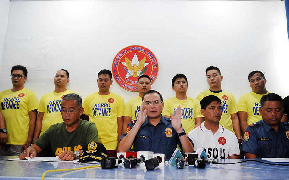 Ncrpo Chief Presents 7 Las Piñas Cops Nabbed For Kfr Photos Gma