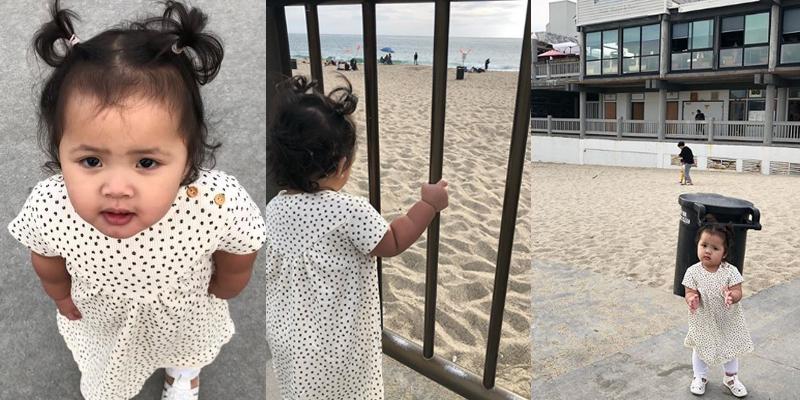Baby Tali looks all sorts of cute during a family beach trip in ...