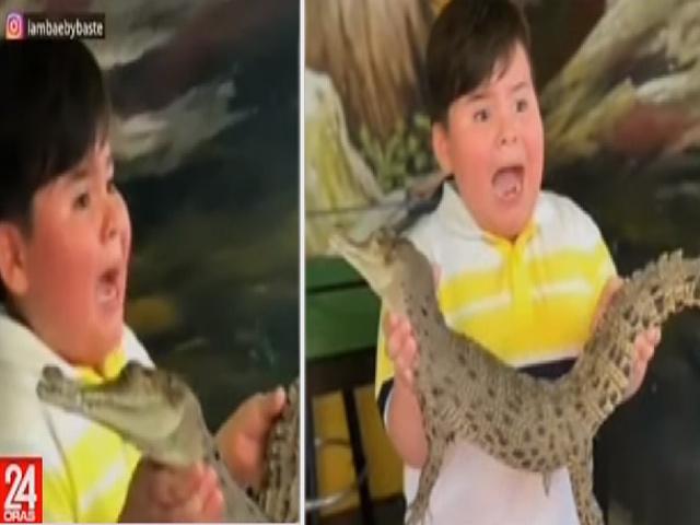 Baeby Baste, 'di kinaya ang takot sa baby crocodile | Balitambayan