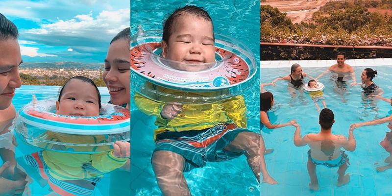 Baby Pancho adorably chills out on a pool floatie | GMA News Online