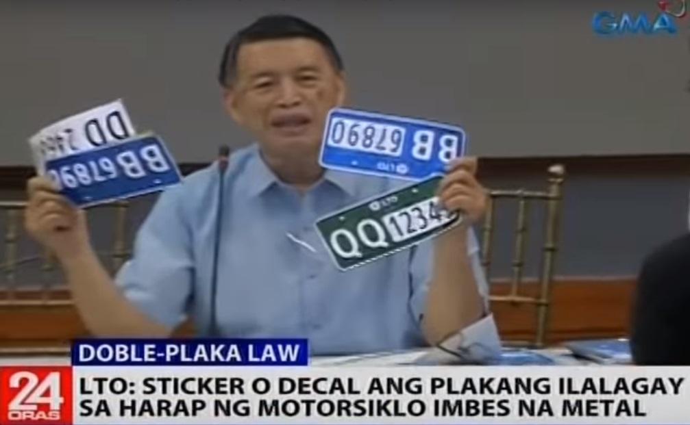 LTO eyes decals for front license plates under Doble Plaka law | GMA ...