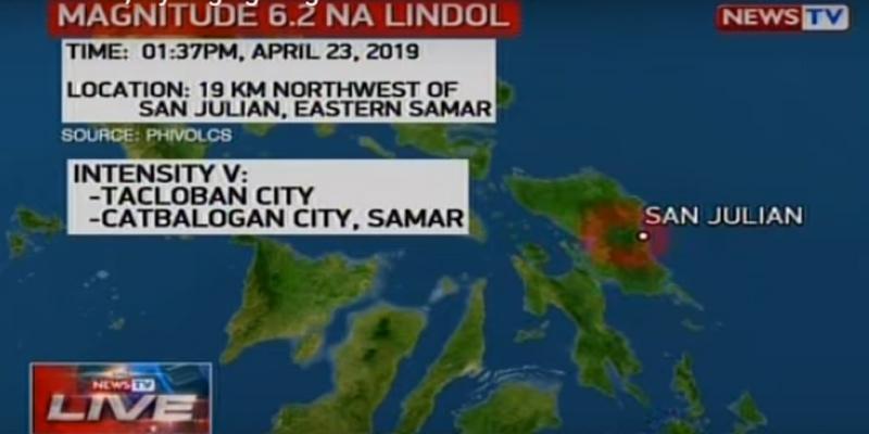 Eastern Samar, niyanig naman ng magnitude 6.2 na lindol | Balitambayan