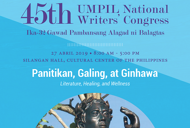 UMPIL to hold Writers Congress, Gawad Balagtas awards rites at CCP on ...