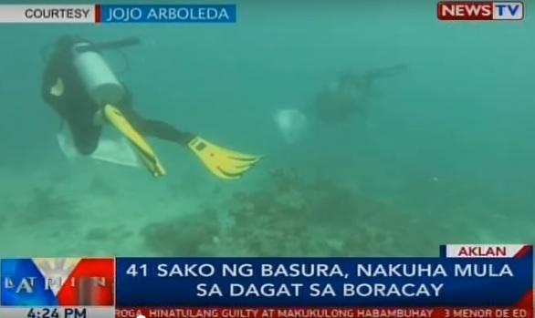 41 sacks of trash collected in Boracay waters | GMA News Online