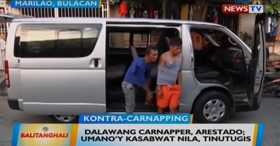 2 carnapper arestado matapos matunton sa tulong ng GPS ng ninakaw na van | Balitambayan