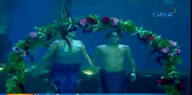 A Santacruzan was held underwater | GMA News Online