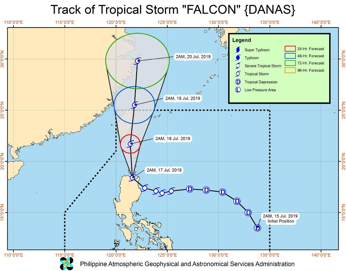 TS Falcon moving slightly faster towards Babuyan Islands | GMA News Online