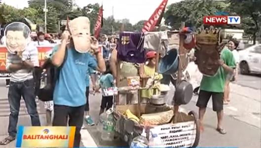 Kadamay members put on Duterte, Xi Jinping masks in protest on SONA Day ...