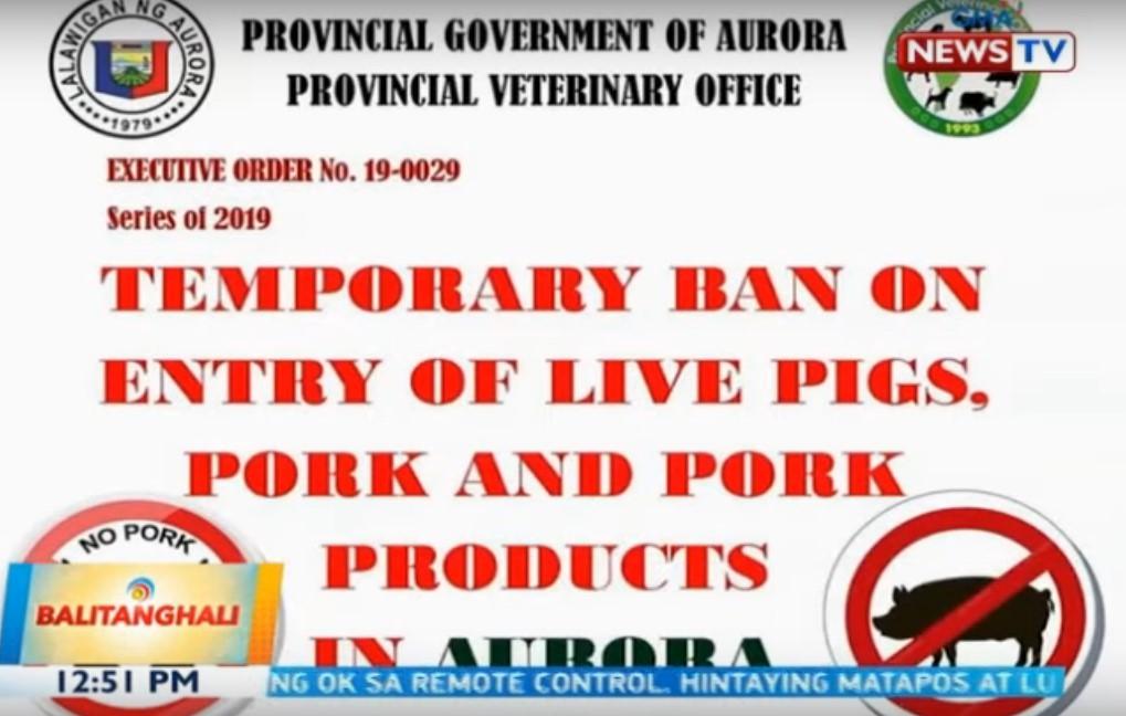 Aurora imposes temporary pork ban | GMA News Online