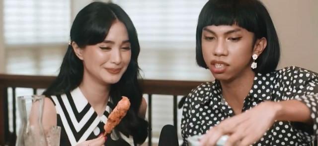 Heart Evangelista tries isaw with Mimiyuh on their second vlog together
