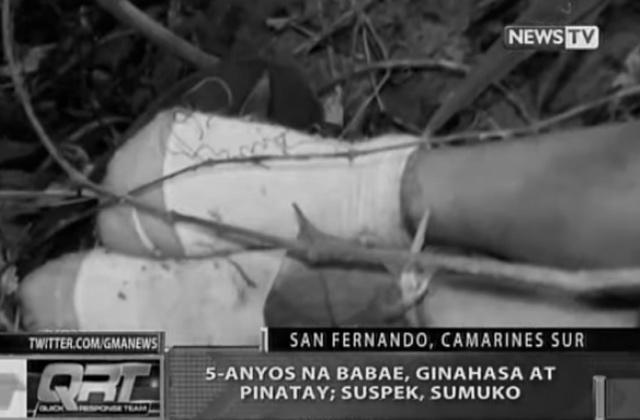 Batang 5-anyos, ginahasa at pinatay sa CamSur; suspek, sumuko matapos ... Batang 5-anyos, ginahasa at pinatay sa CamSur; suspek, sumuko matapos ...