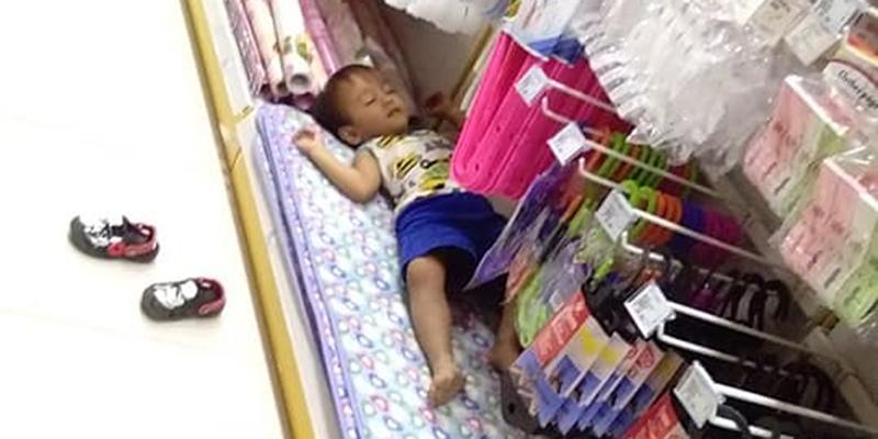 Mom loses child in a home supply store, only to find him napping on ...