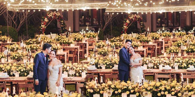 Aicelle and Mark's event stylist Dave Sandoval explains their sunflower ...