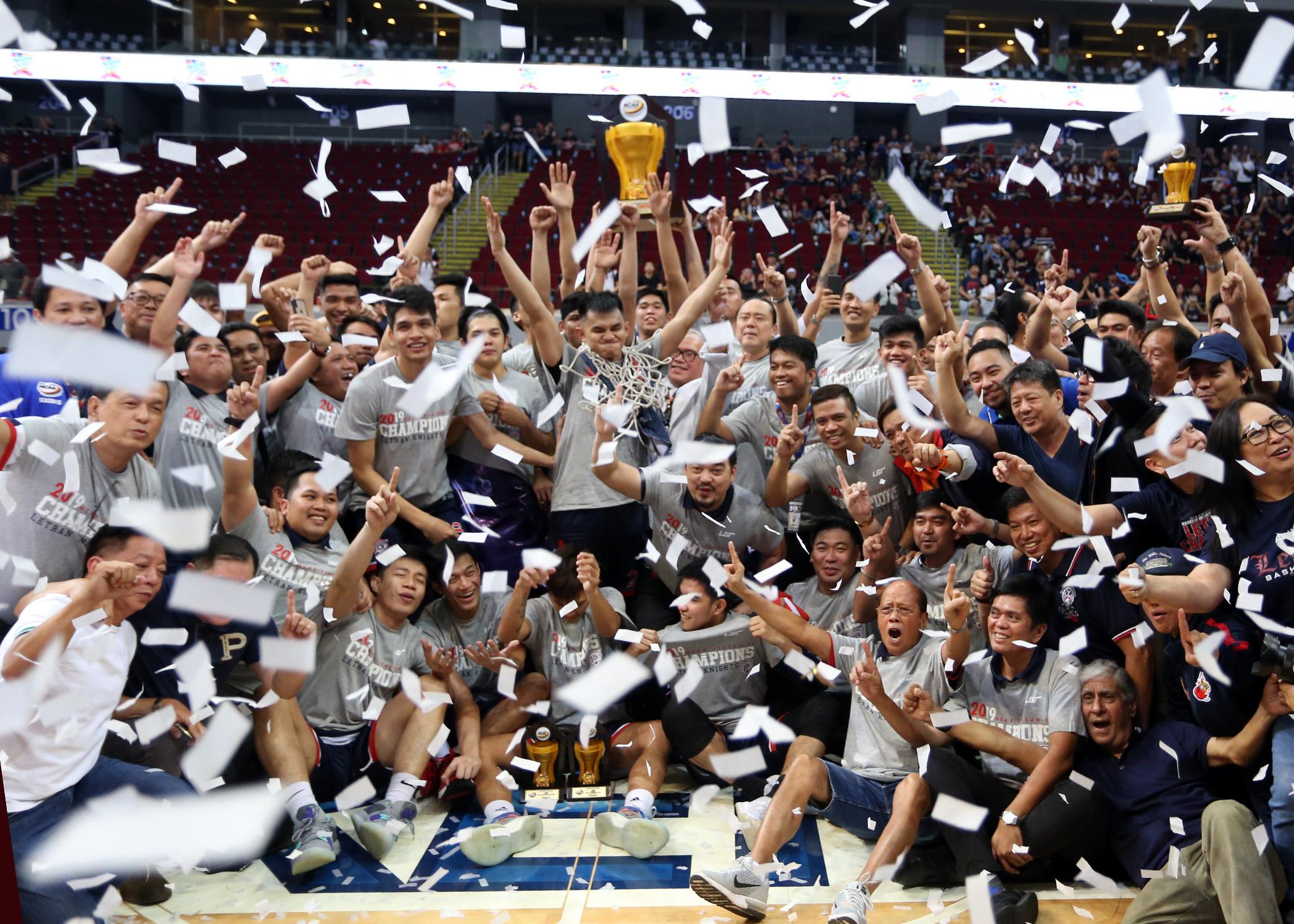 Arriba! Letran completes monumental upset of San Beda to win NCAA 95 ...