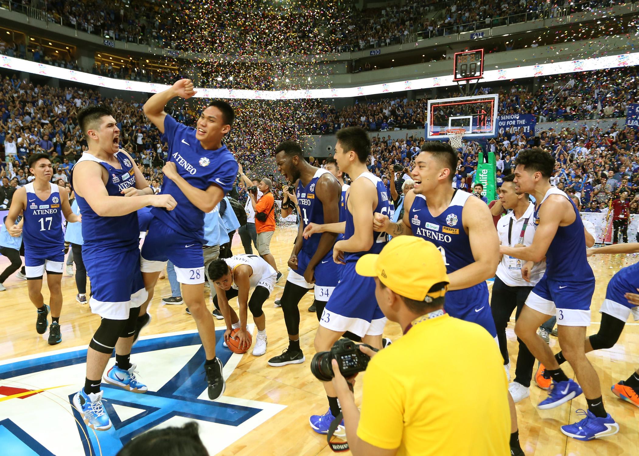 Ateneo Blue Eagles cap perfect season with sweet title celebration ...