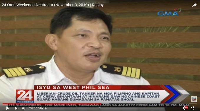 Pinoy captain defies Chinese command to veer away from the Panatag ...