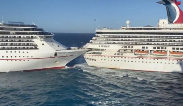 Cruise ships collide in Mexico's Cozumel, damaging Carnival liner | GMA ...