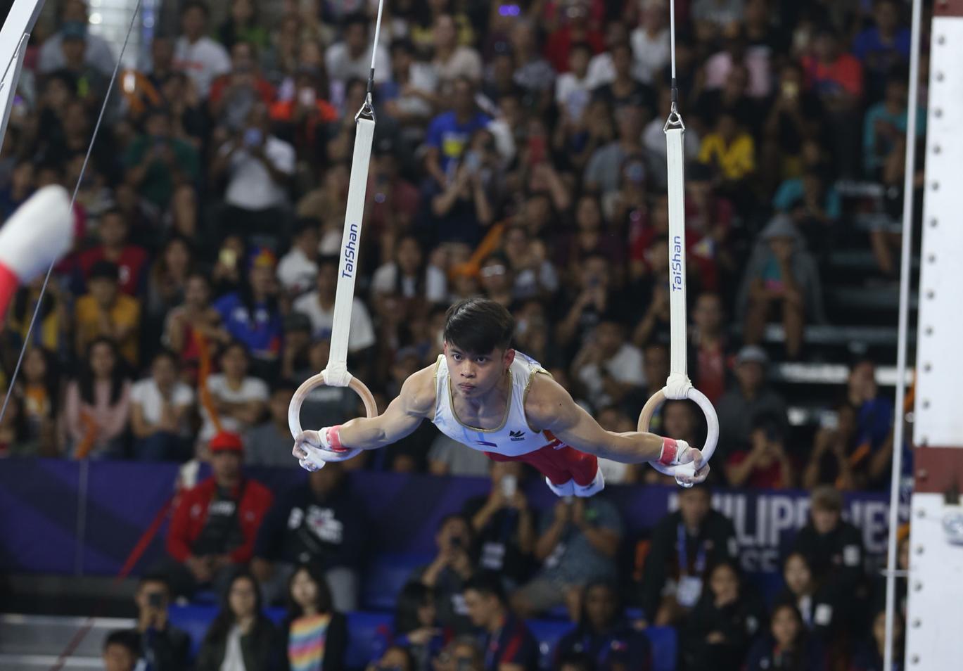 Carlos Yulo wins all-around gold in gymnastics | Photos | GMA News Online