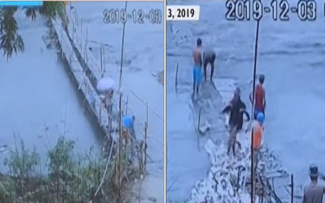 Tulay na gawa kahoy sa QC, sinira ng bagyong 'Tisoy' | Balitambayan