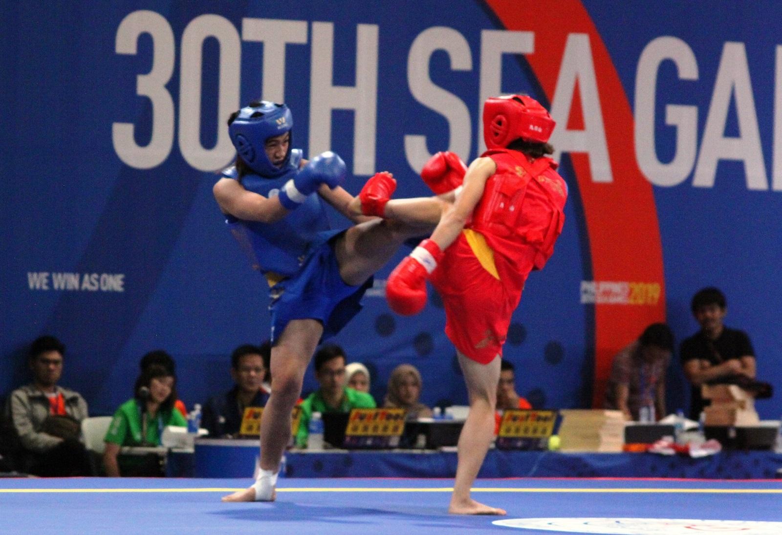 Wushu medal rush as Pinoy fighters win 5 golds, 1 silver in sanda | GMA ...