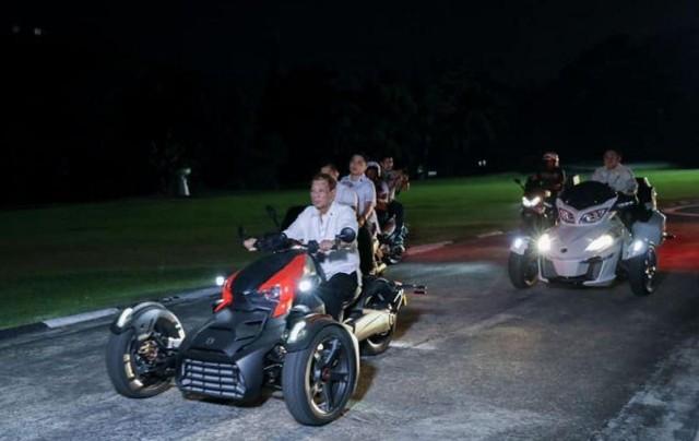 Duterte rides motorcycle around PSG compound