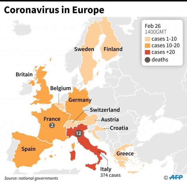 Which countries are affected by coronavirus in Europe? | GMA News Online
