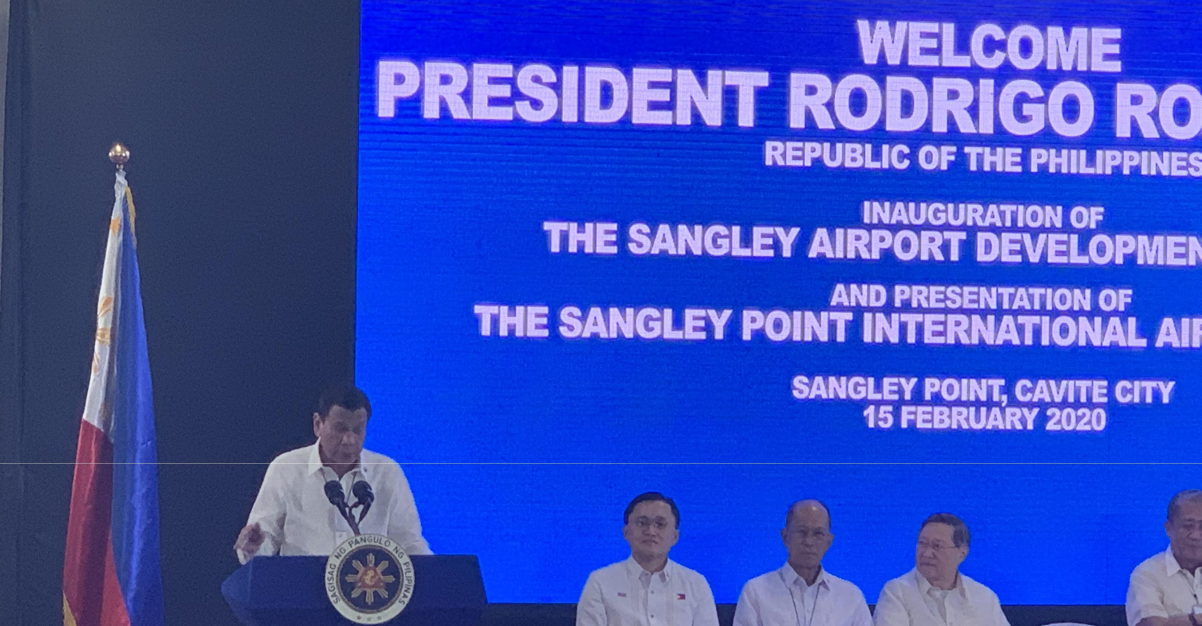 Duterte inaugurates Sangley airport | GMA News Online