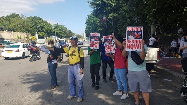 Protesters gather at People Power Monument, call for Duterte ouster ...
