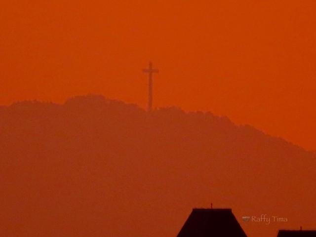 Mt. Samat shrine in Bataan seen from GMA Network building
