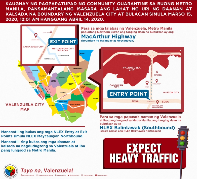 Valenzuela identifies roads closed off during NCR quarantine | GMA News ...